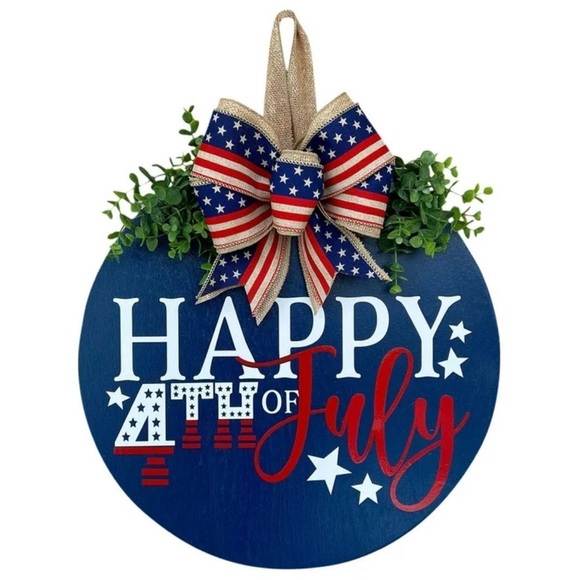 Wall Decor | Handmade Happy 4th Of July Welcome Door Sign | Poshmark